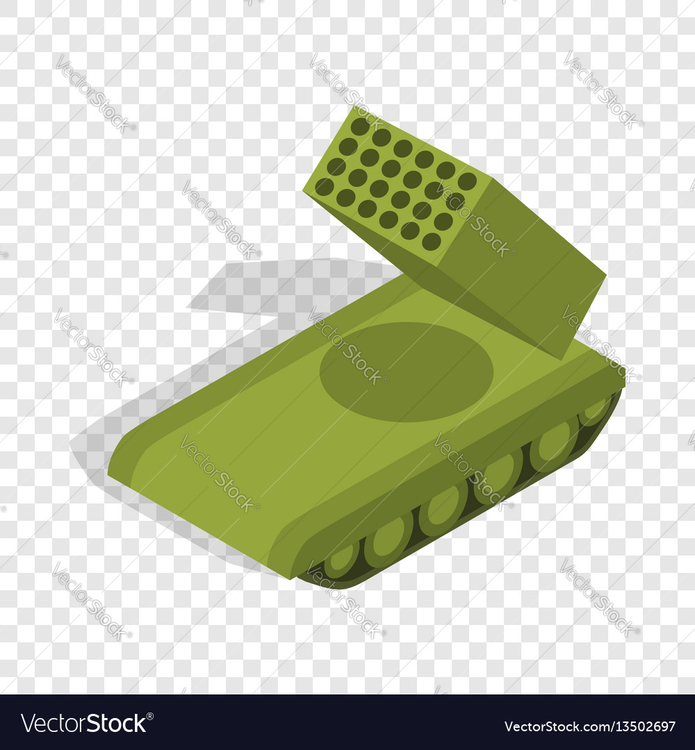 Multiple launch rocket system isometric icon Vector Image