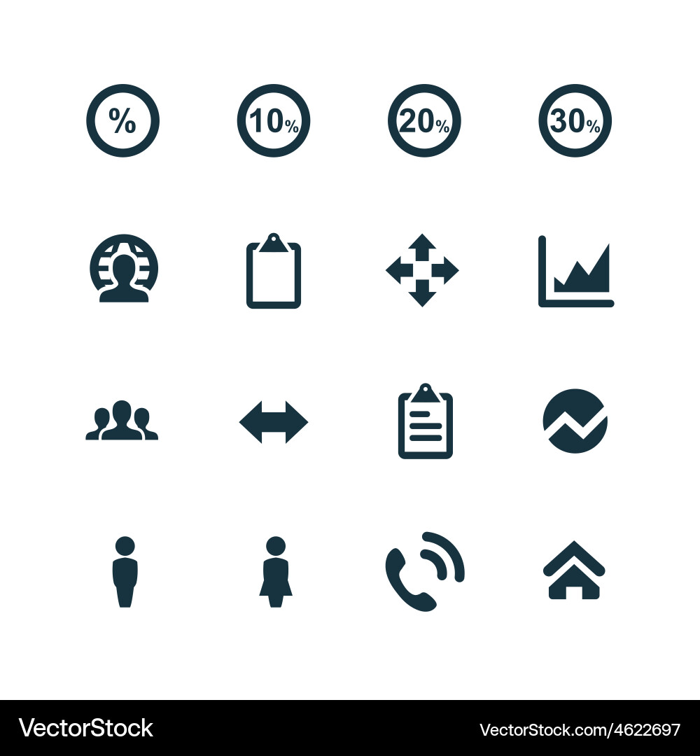 Set of analytics research icons Royalty Free Vector Image