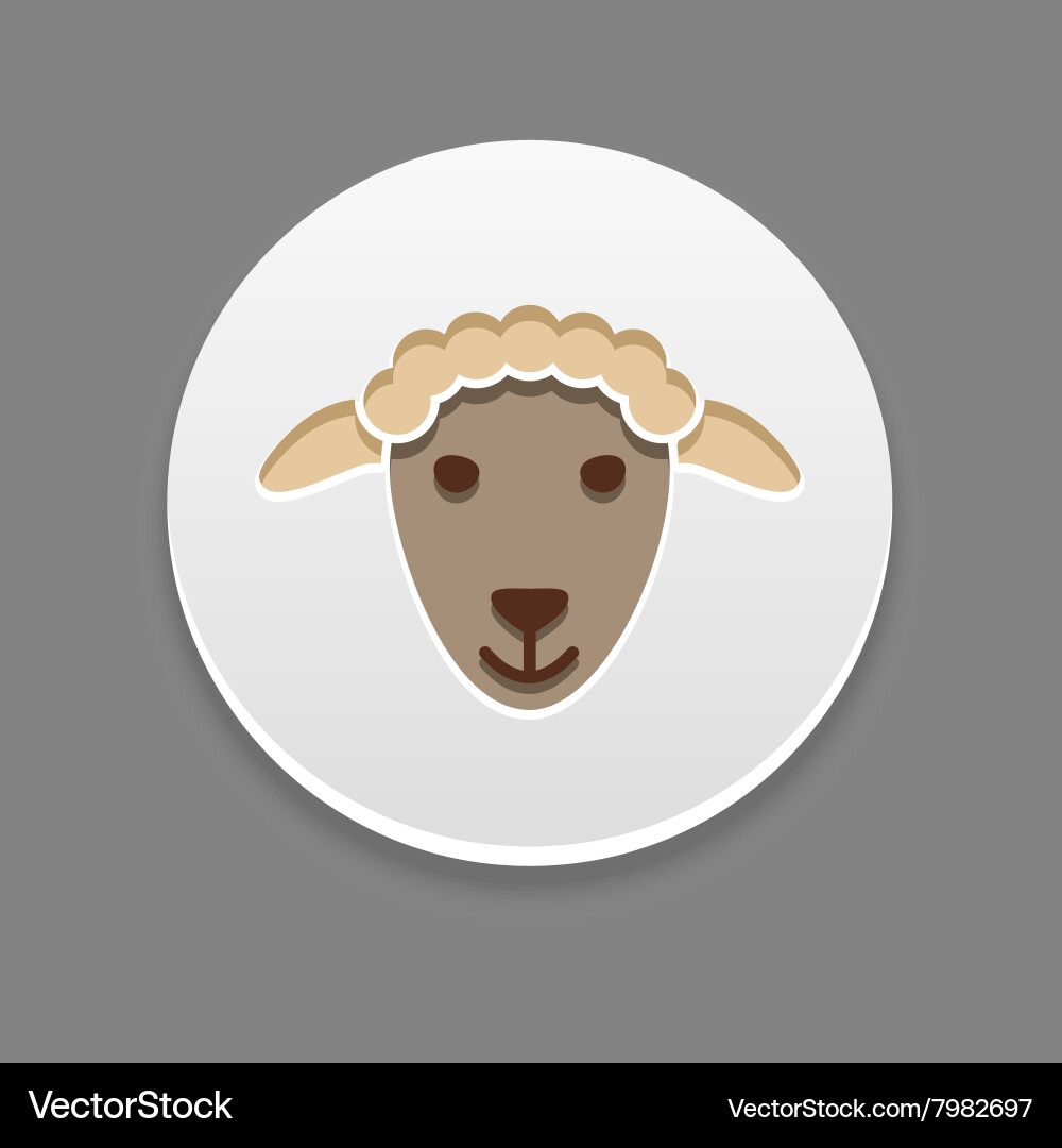Sheep icon farm animal Royalty Free Vector Image
