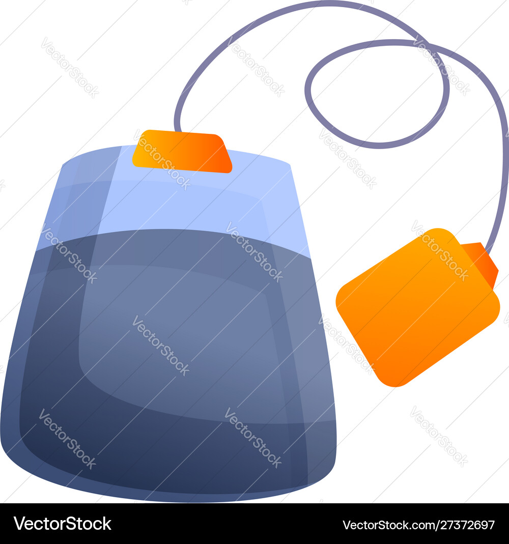Tea bag icon cartoon style Royalty Free Vector Image