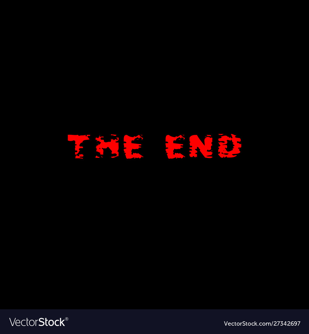 Text end Royalty Free Vector Image - VectorStock