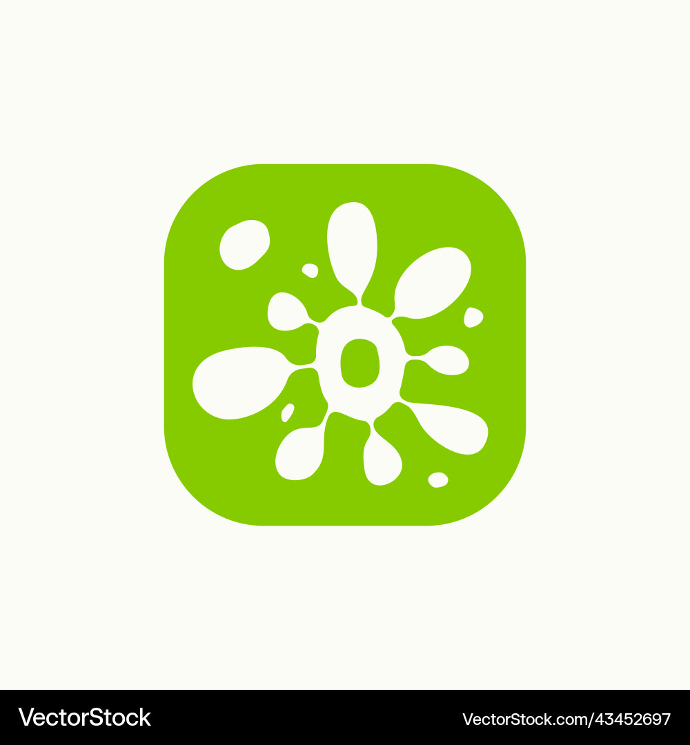 Unique water splash around with center point Vector Image