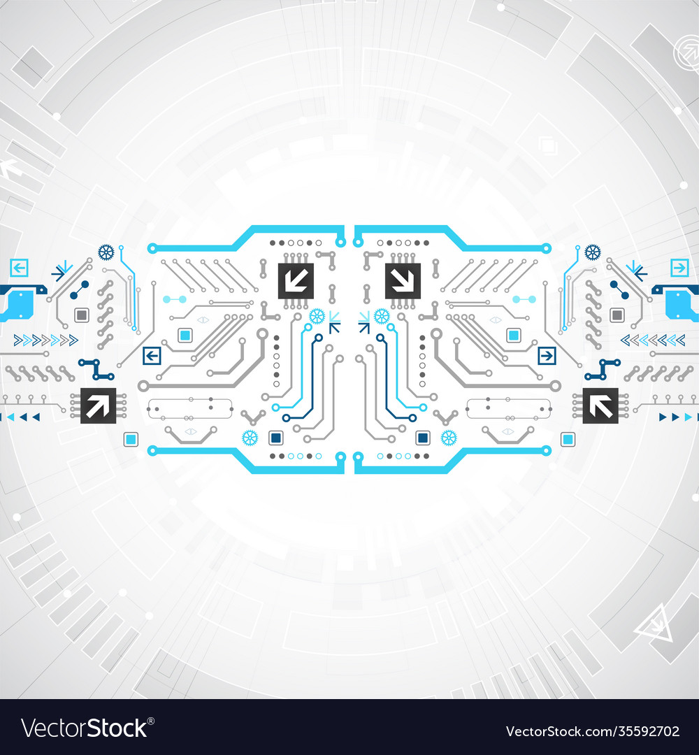 Abstract technology circuit board communication Vector Image
