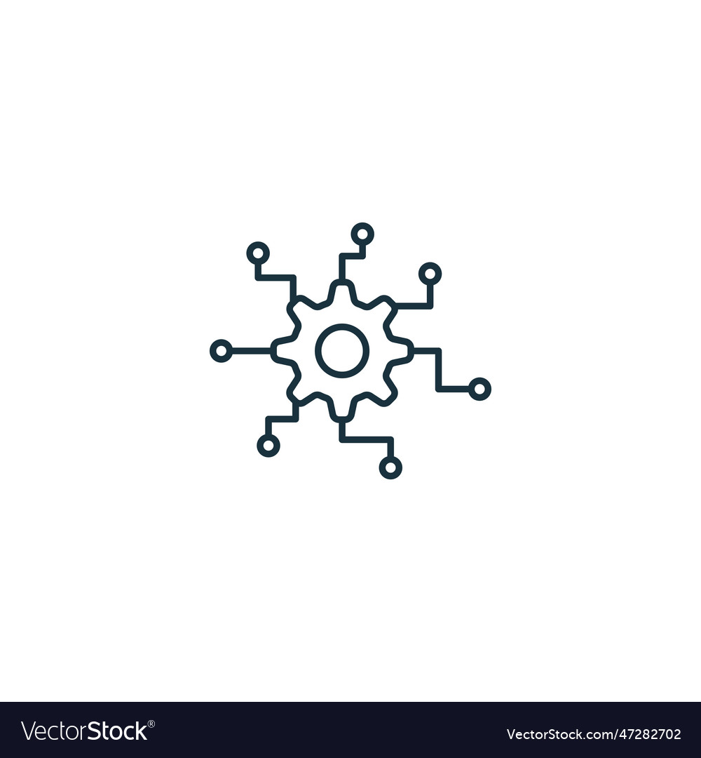 Automation Icon Monochrome Simple Sign From Vector Image