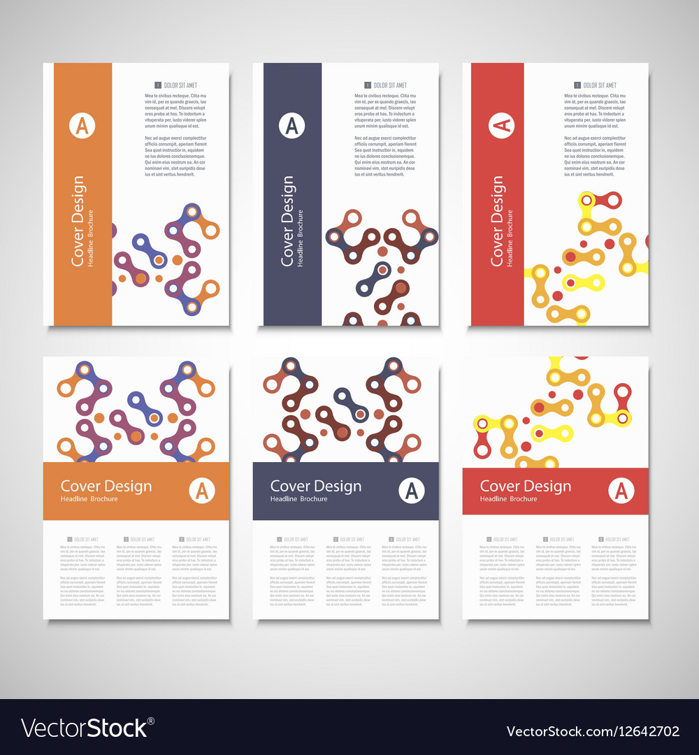 Brochures design templates pattern Royalty Free Vector Image