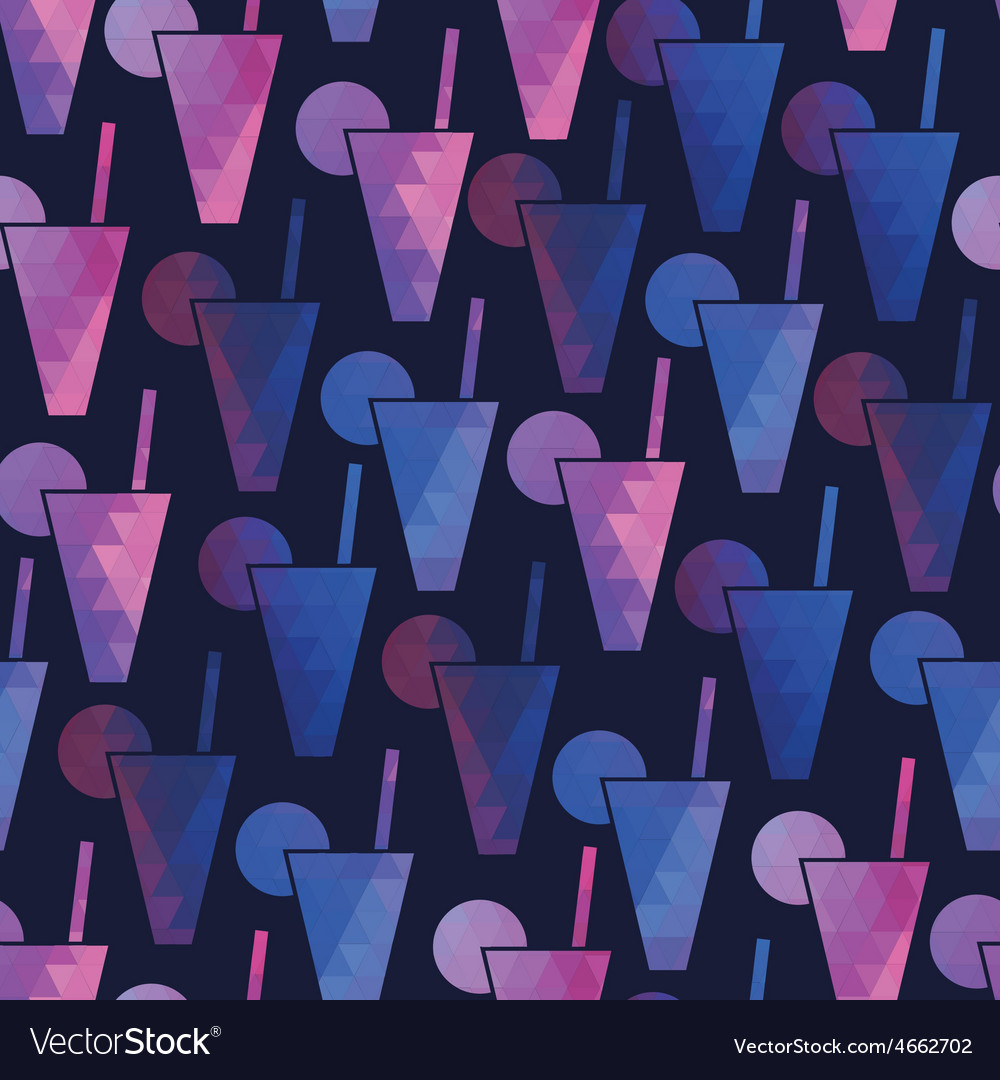 Cocktail seamless pattern Royalty Free Vector Image