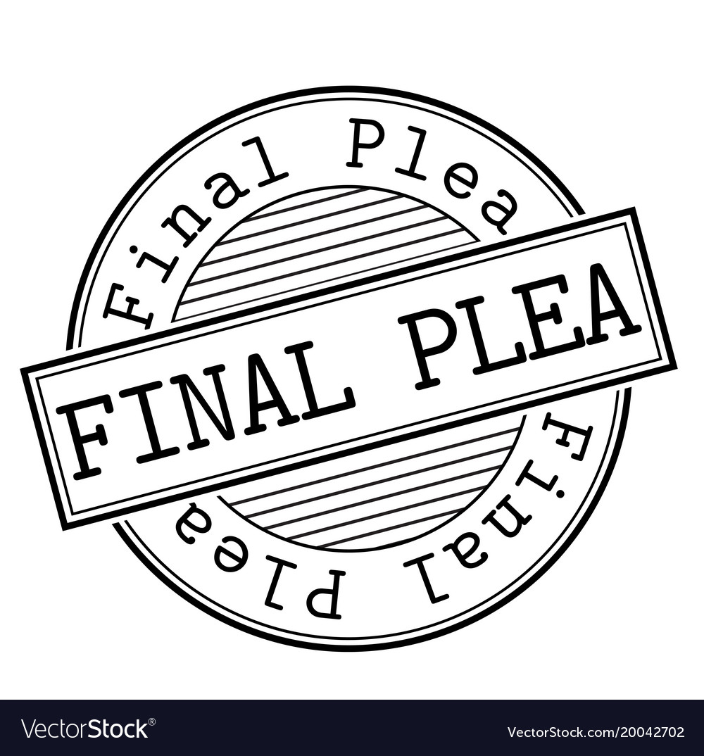 Final plea stamp typ Royalty Free Vector Image