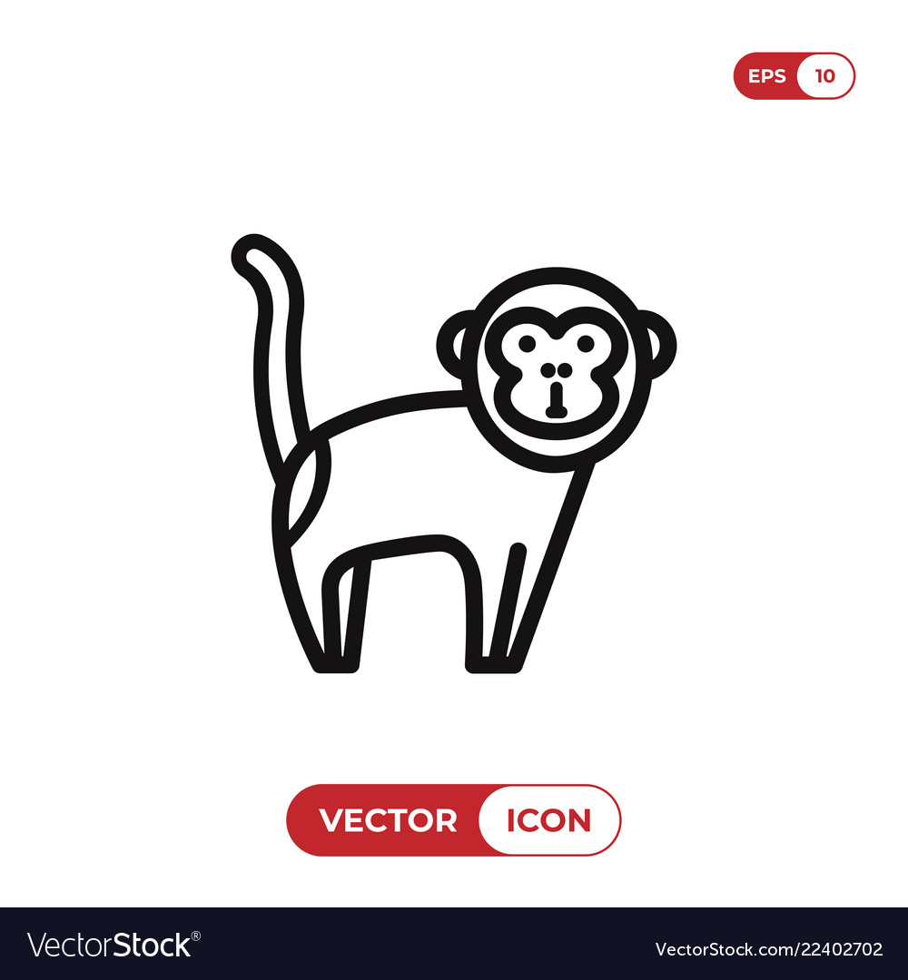 Monkey icon Royalty Free Vector Image - VectorStock