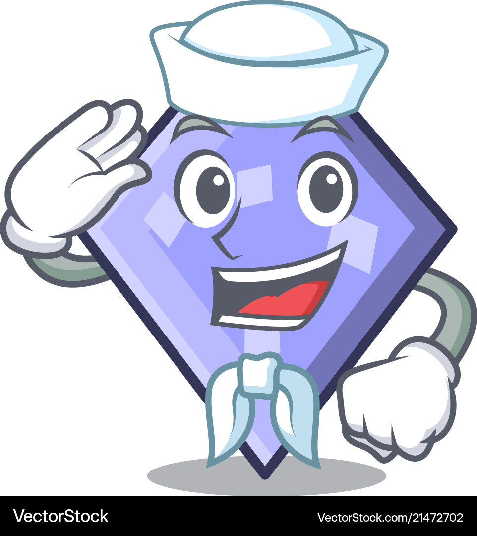 Sailor rhombus character cartoon style Royalty Free Vector