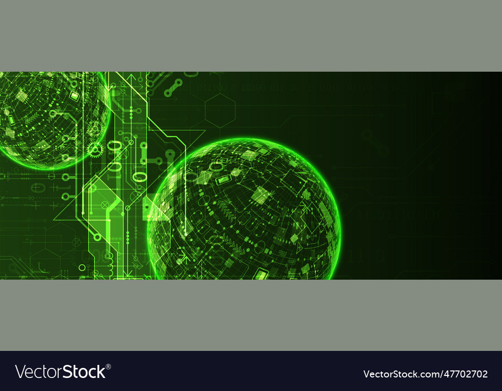 Sphere theme digital technology background Vector Image