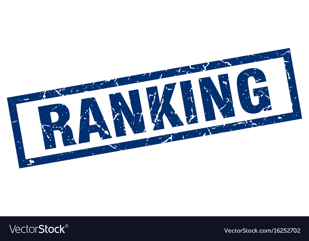 Square grunge blue ranking stamp Royalty Free Vector Image