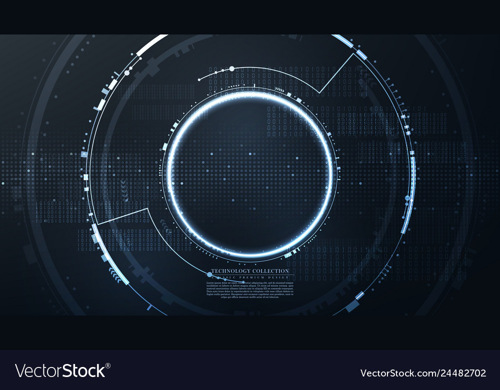 Technology futuristic hexagonal abstract computer Vector Image