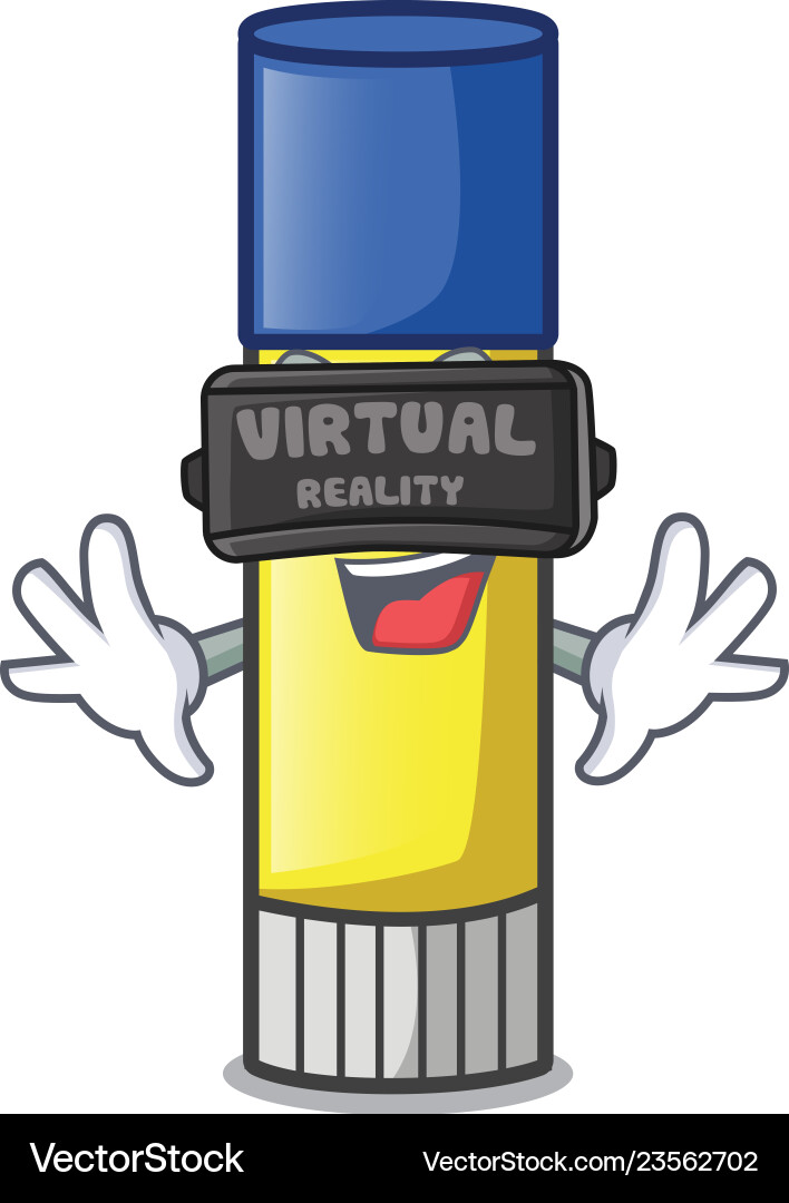 Virtual reality glue stick isolated on mascot Vector Image