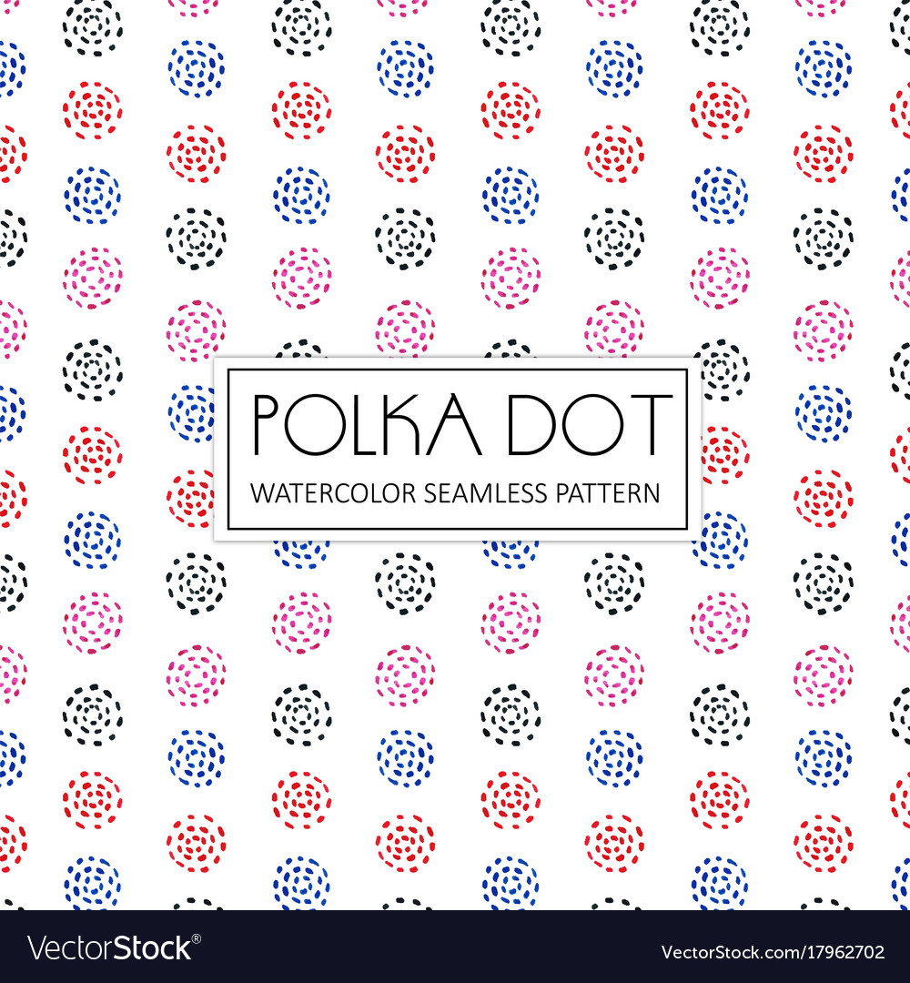 Watercolor polka dot background Royalty Free Vector Image