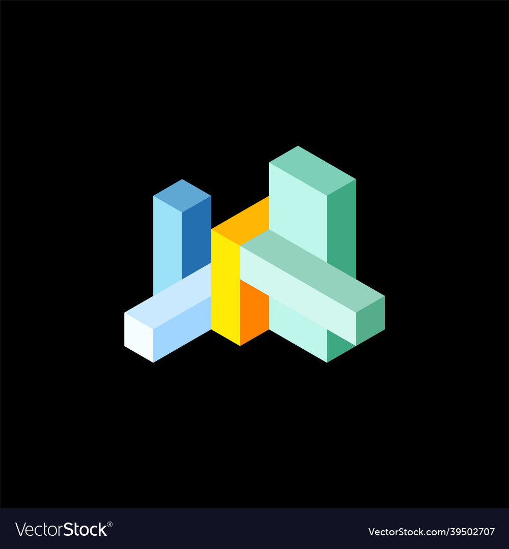 Abstract background 3d cubes cubic elements Vector Image