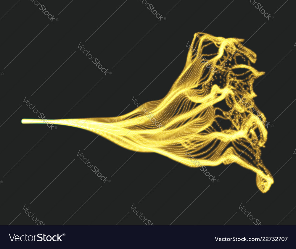 Array with dynamic emitted particles water splash Vector Image