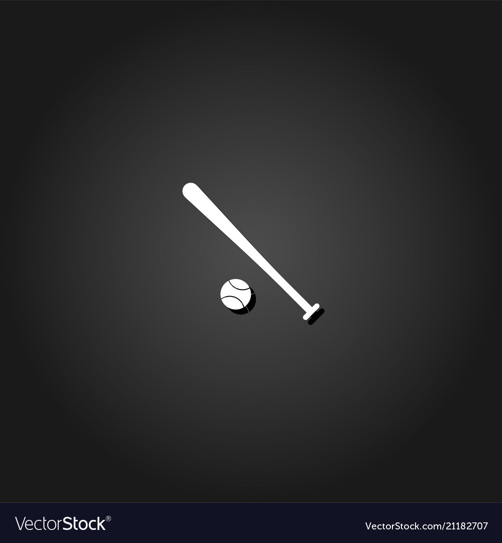 Baseball icon flat Royalty Free Vector Image - VectorStock