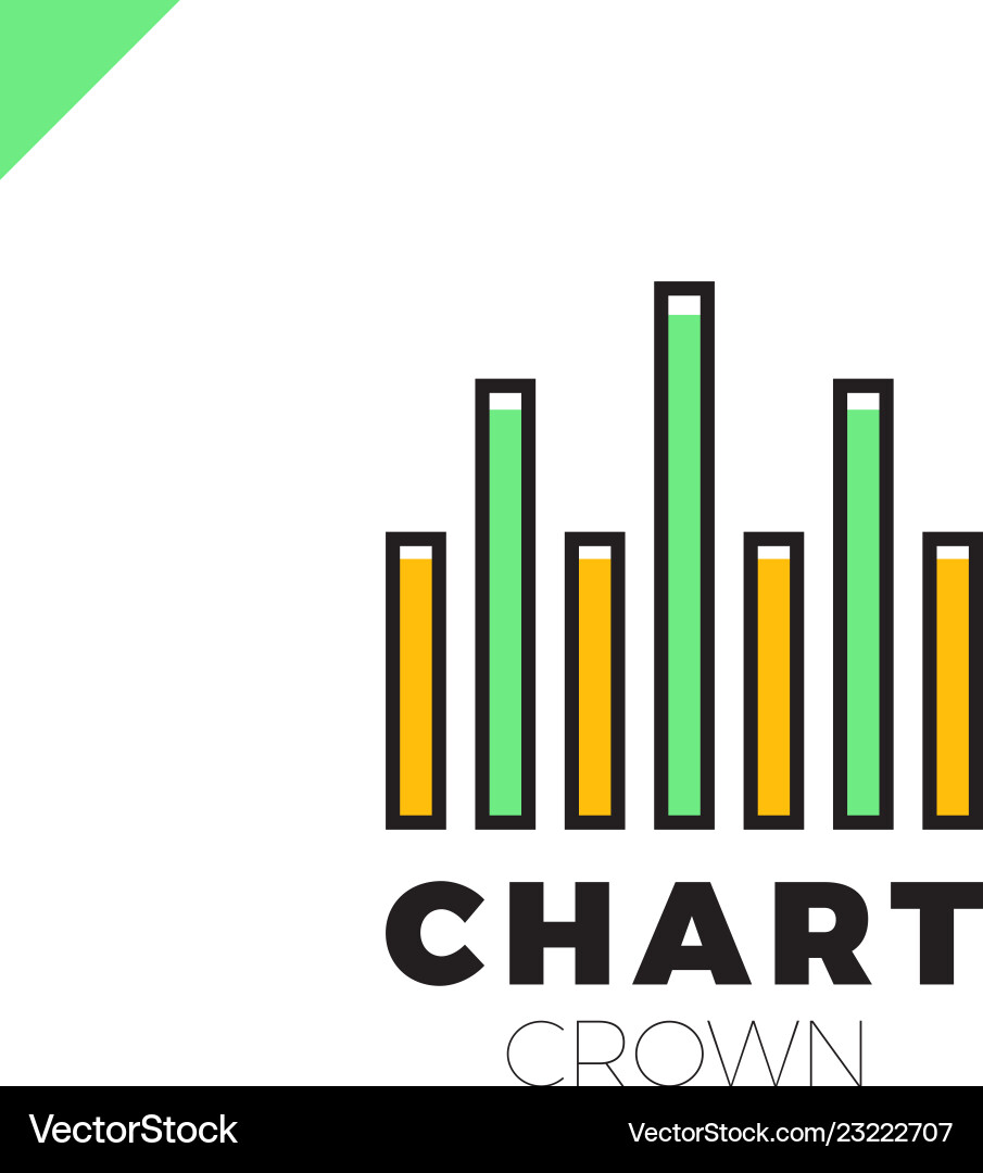 Chart crown infographic rate or rate icon Vector Image