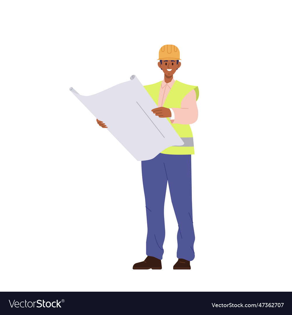 Construction engineer or architect supervisor Vector Image