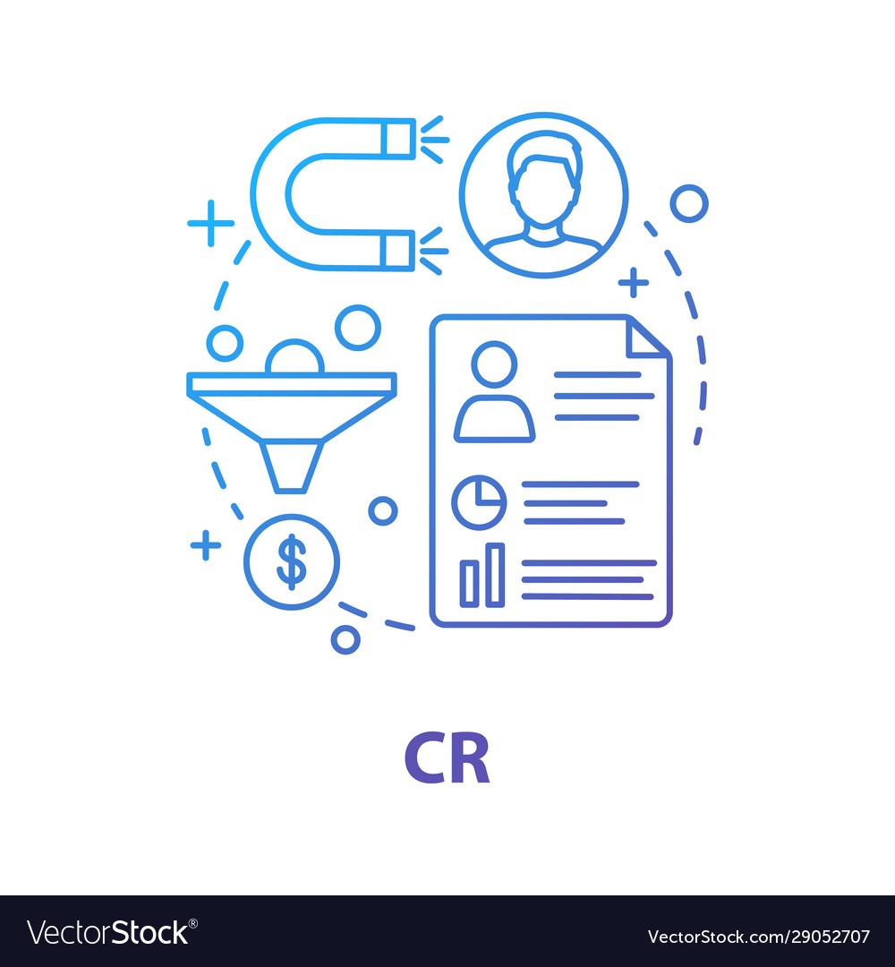 Conversion rate concept icon Royalty Free Vector Image