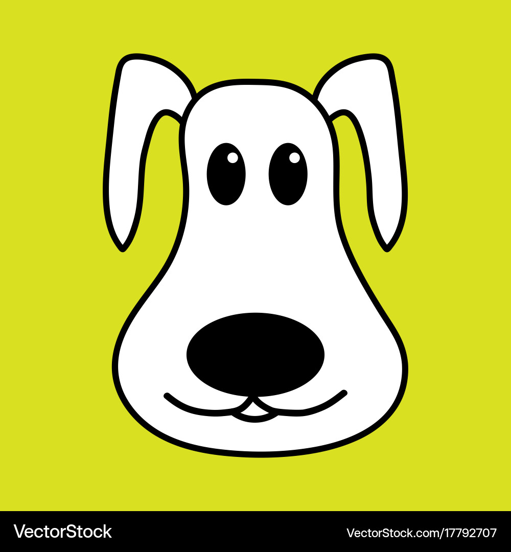 Dog face sign 1109 Royalty Free Vector Image - VectorStock