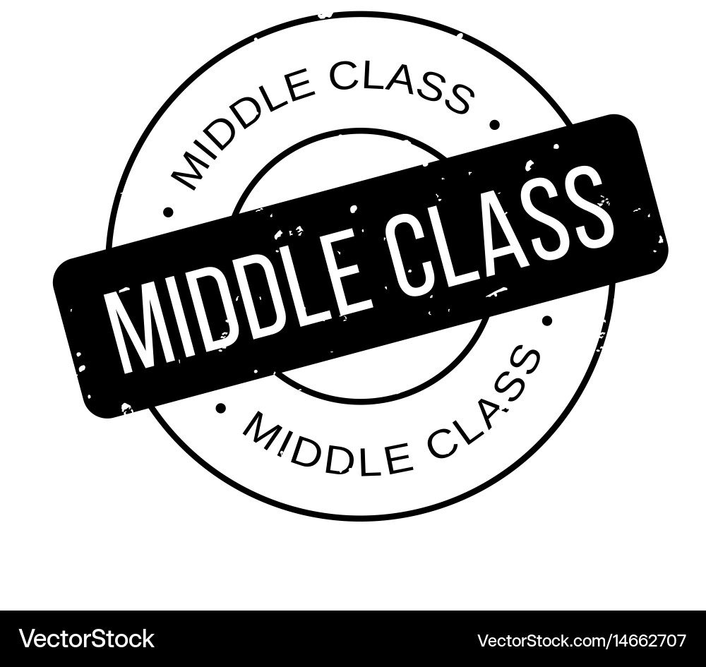 Middle class rubber stamp Royalty Free Vector Image