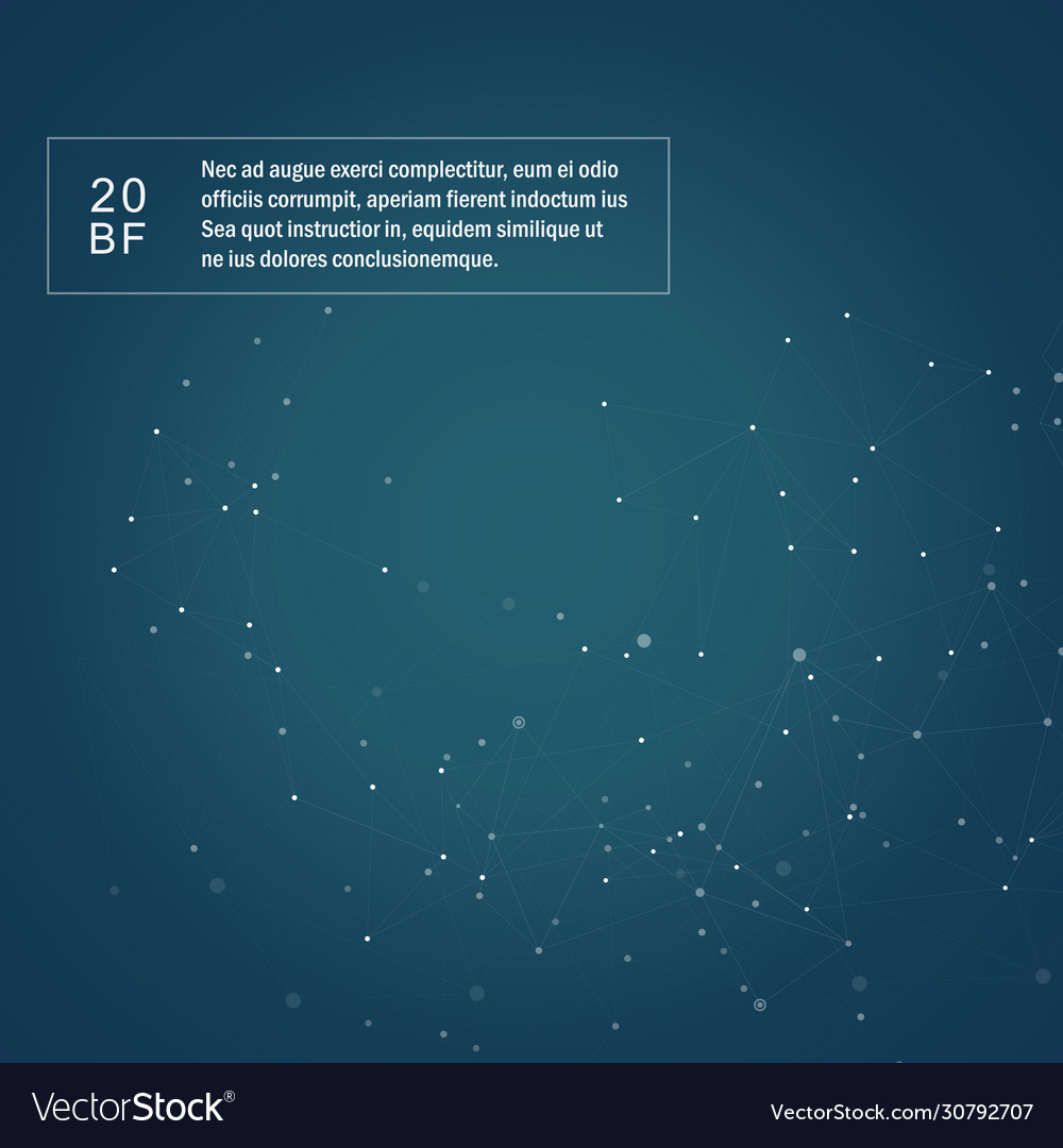 Polygonal background and technology connection Vector Image