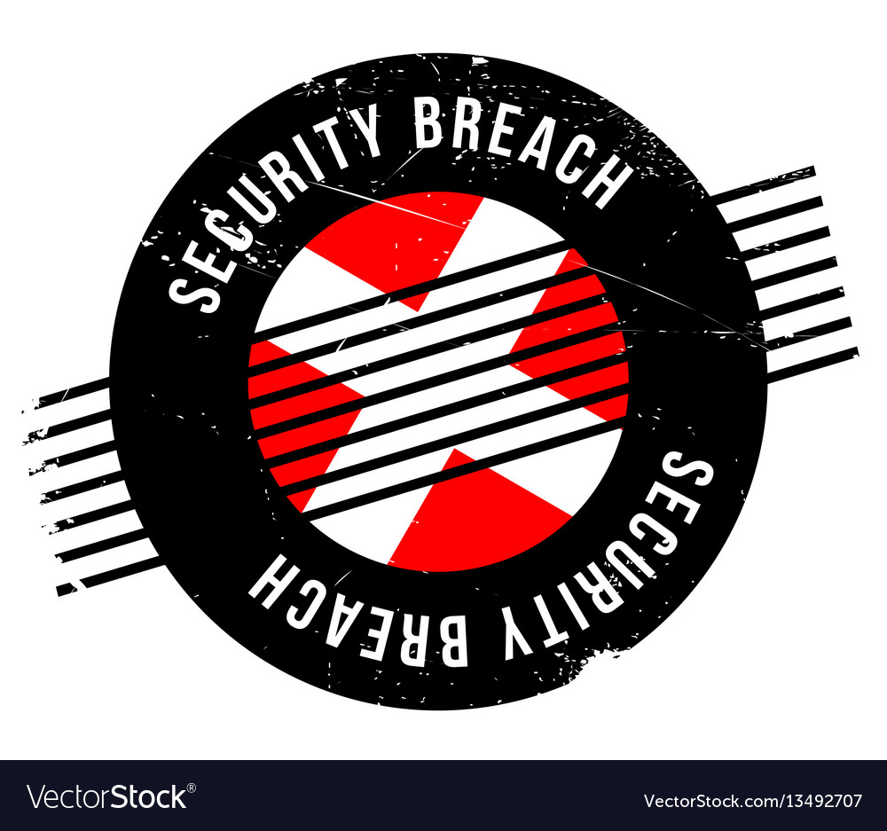 Security breach rubber stamp Royalty Free Vector Image