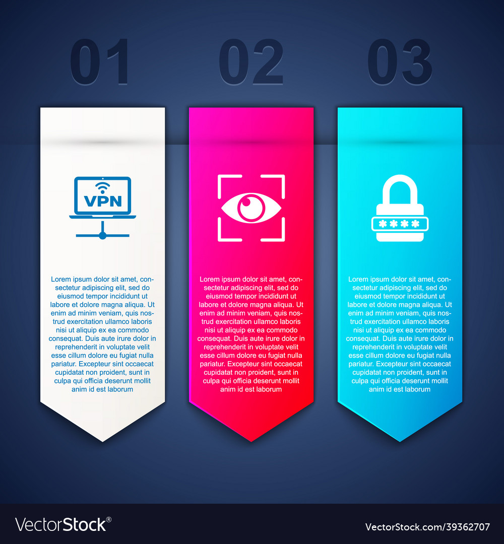 Set vpn computer network eye scan and password Vector Image Set vpn computer network eye scan and password Vector Image
