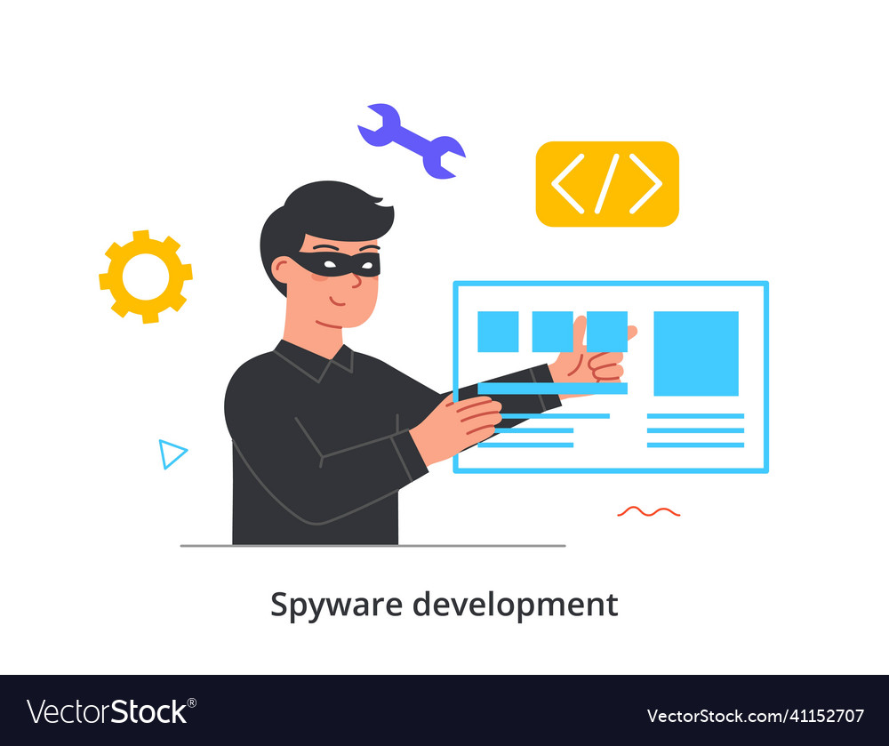 Spyware development abstract concept Royalty Free Vector