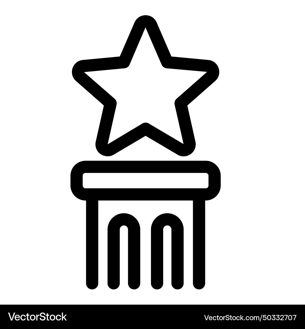 Star award flat icon isolated on white background Vector Image