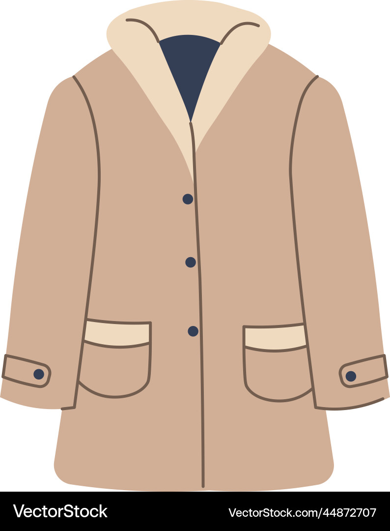 Winter puffer jacket outerwear for cold season Vector Image