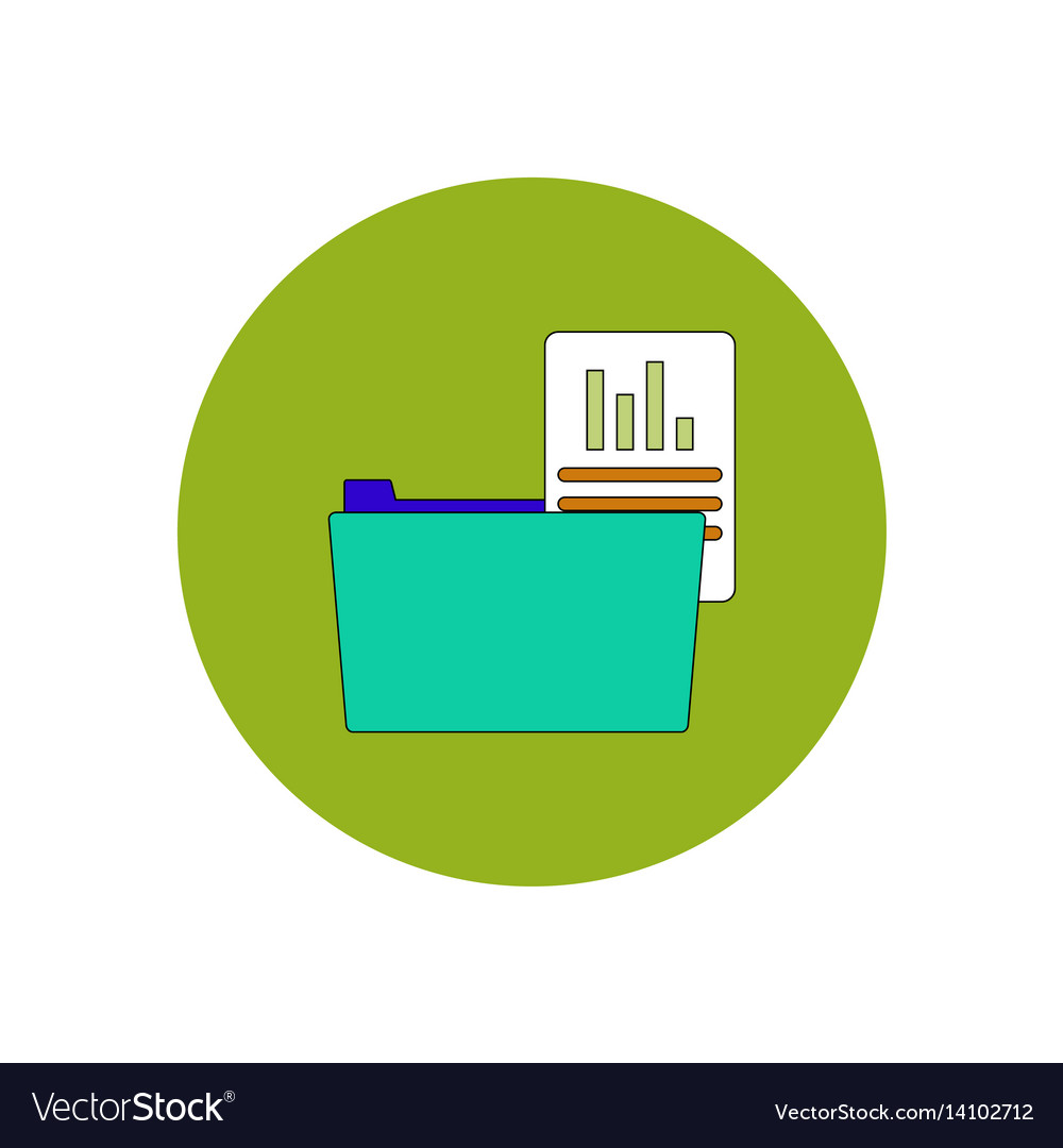 In flat design of file Royalty Free Vector Image