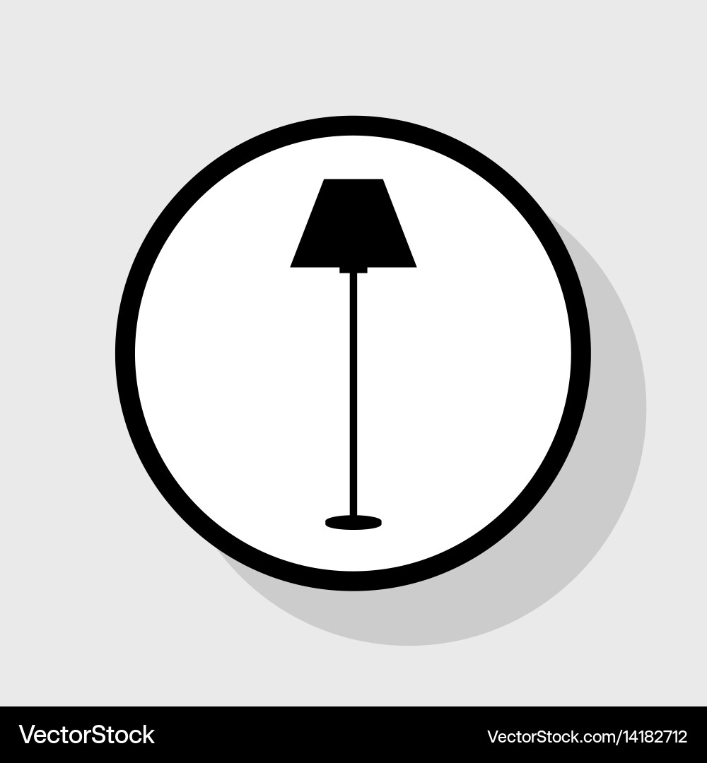 Lamp simple sign flat black icon in white Vector Image