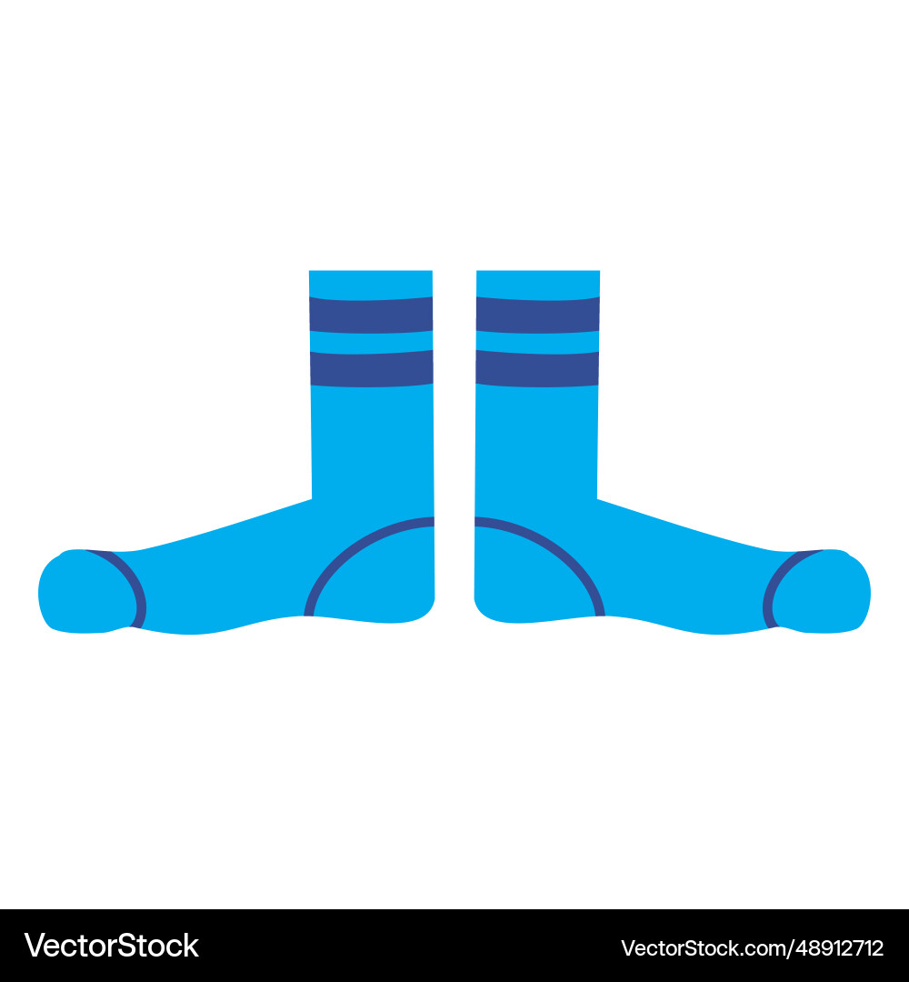 Mens blue socks cartoon Royalty Free Vector Image