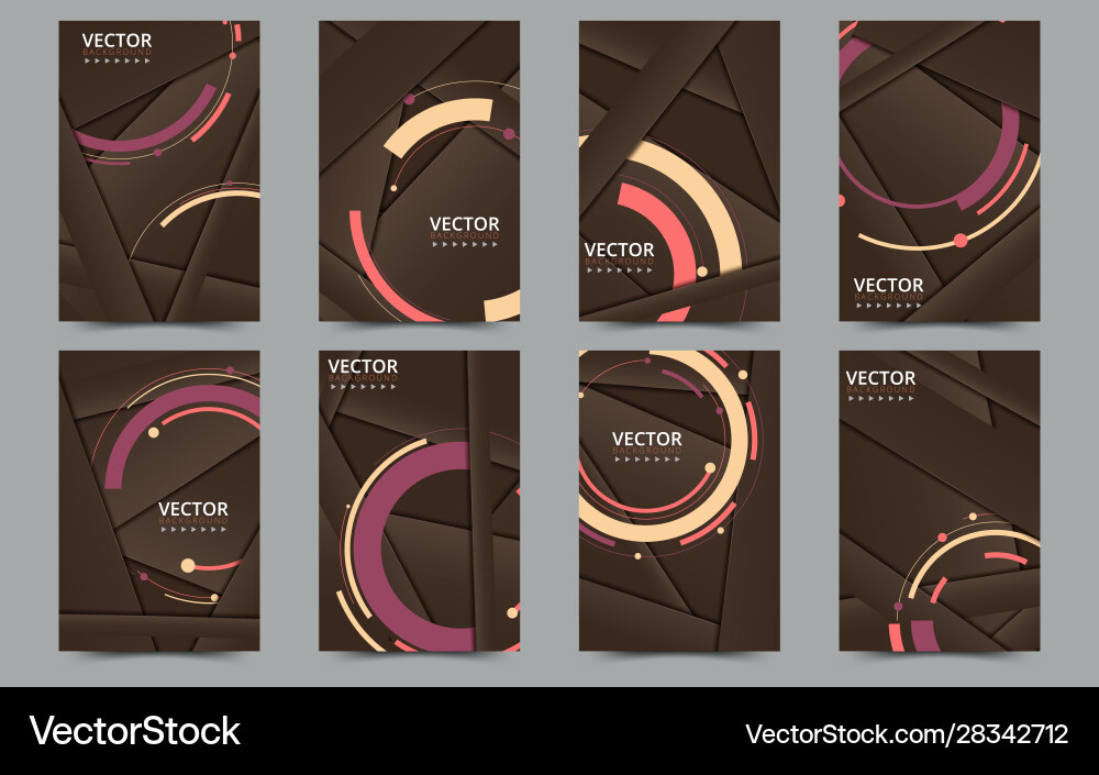 Set blue cover template for brochure report Vector Image