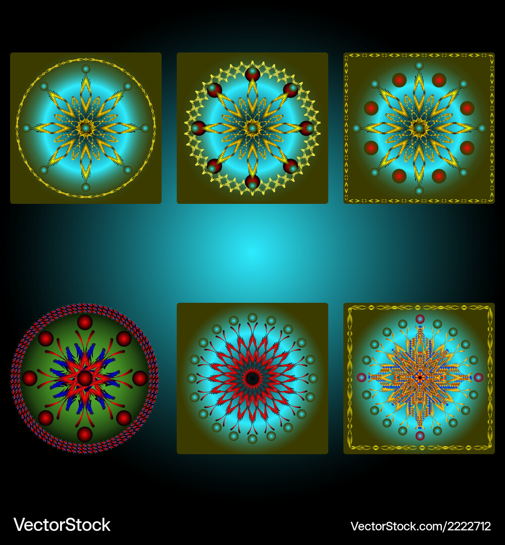 Set of multicolored shapes Royalty Free Vector Image