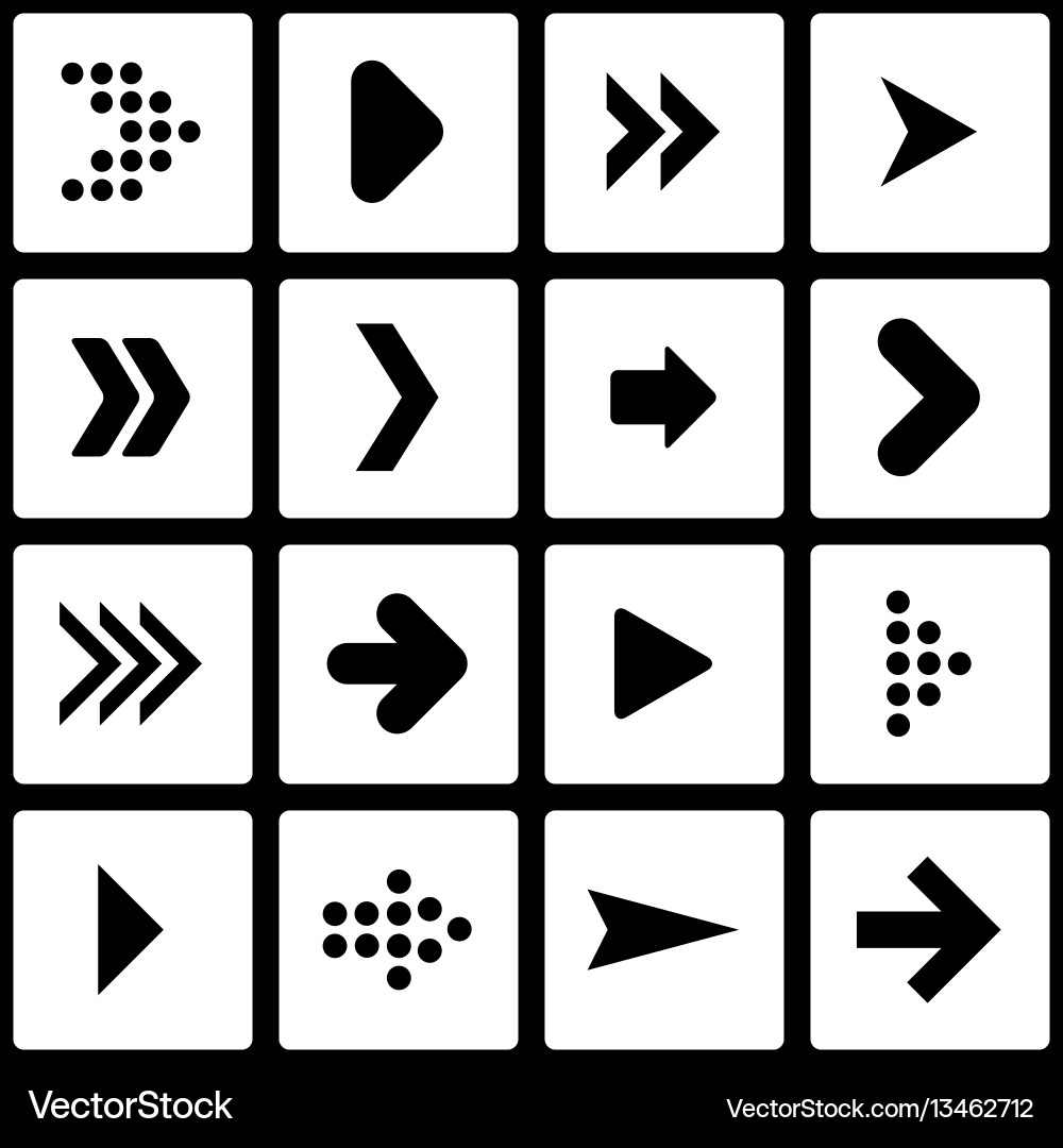 Set of stencil arrows Royalty Free Vector Image