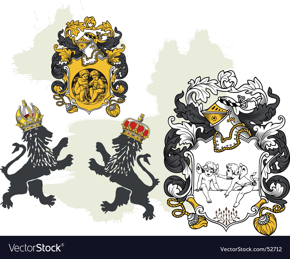 Shields emblems Royalty Free Vector Image - VectorStock