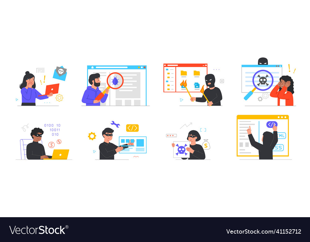 Spyware development abstract concept Royalty Free Vector