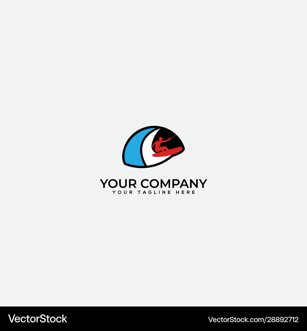 Surf logo design surfing water wave abstract Vector Image