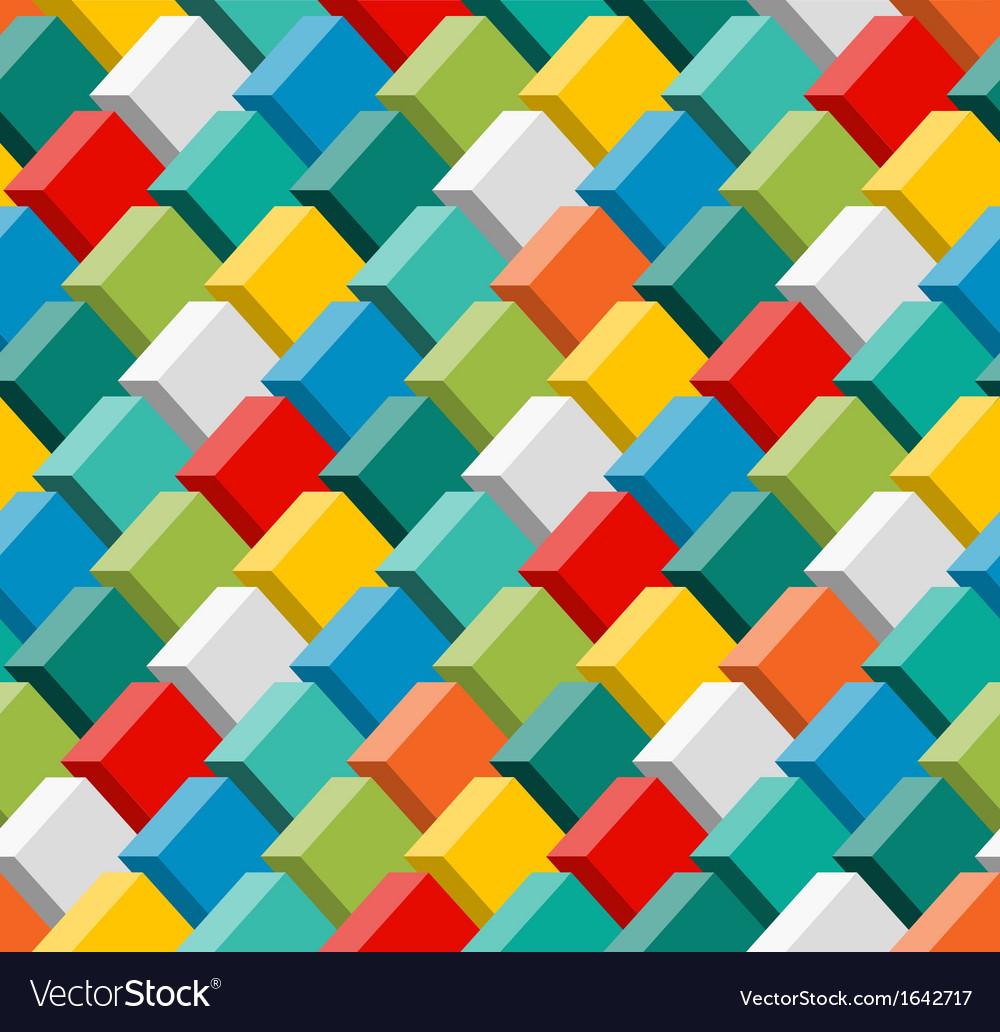 3d seamless pattern Royalty Free Vector Image - VectorStock