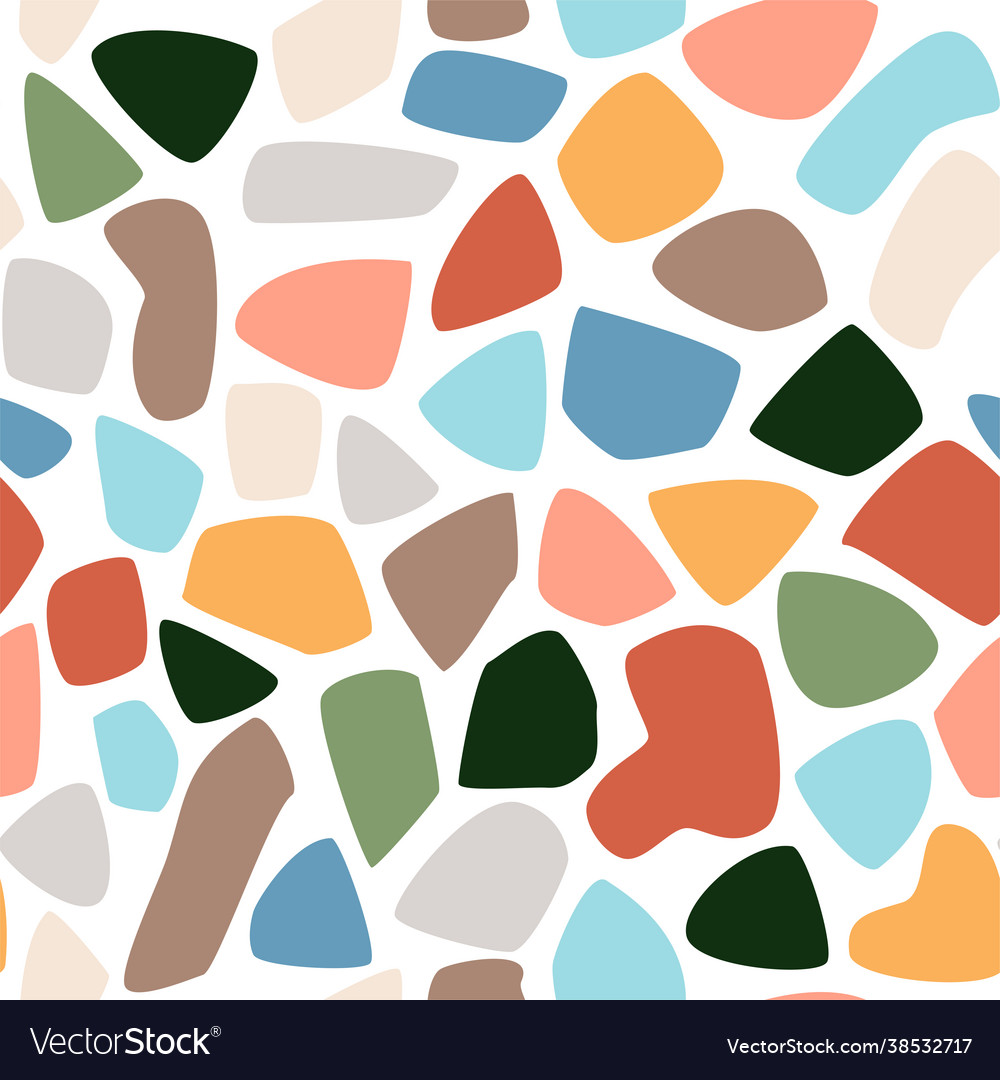 Abstract shapes seamless pattern Royalty Free Vector Image