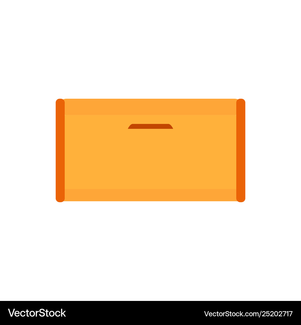 Breadbasket wooden brown box icon front view Vector Image