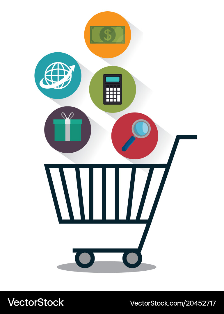 Online store marketing icon Royalty Free Vector Image