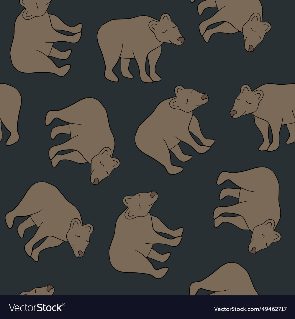 Pattern with bears Royalty Free Vector Image - VectorStock