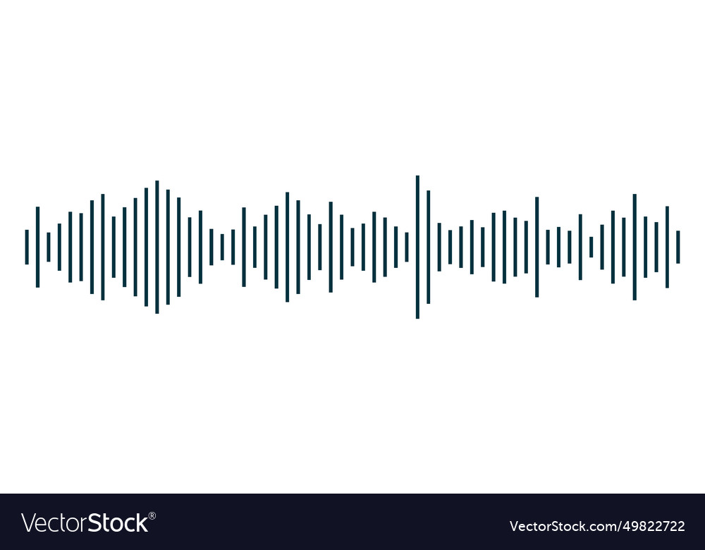 Audio frequency waveform graphical representation Vector Image