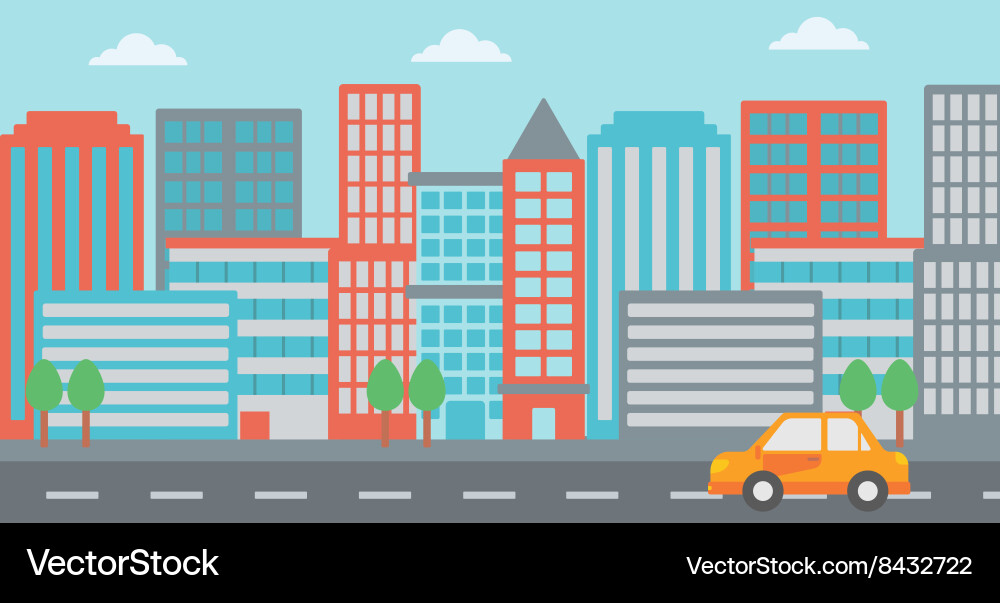 Background of modern city Royalty Free Vector Image