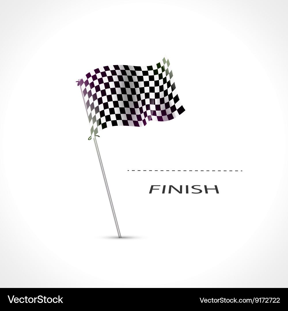 Checkered flag race flag finish start formula Vector Image