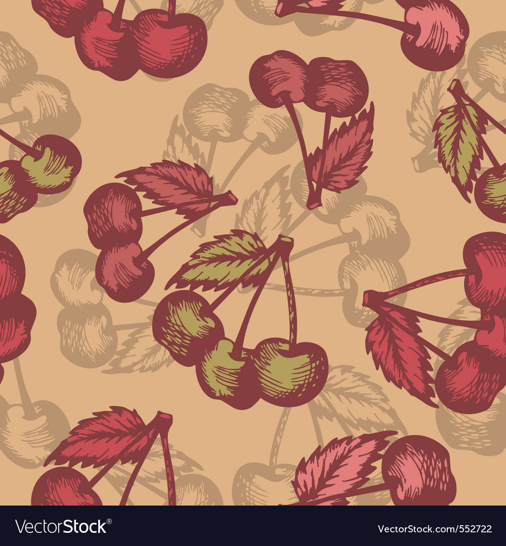 Cherry background Royalty Free Vector Image - VectorStock
